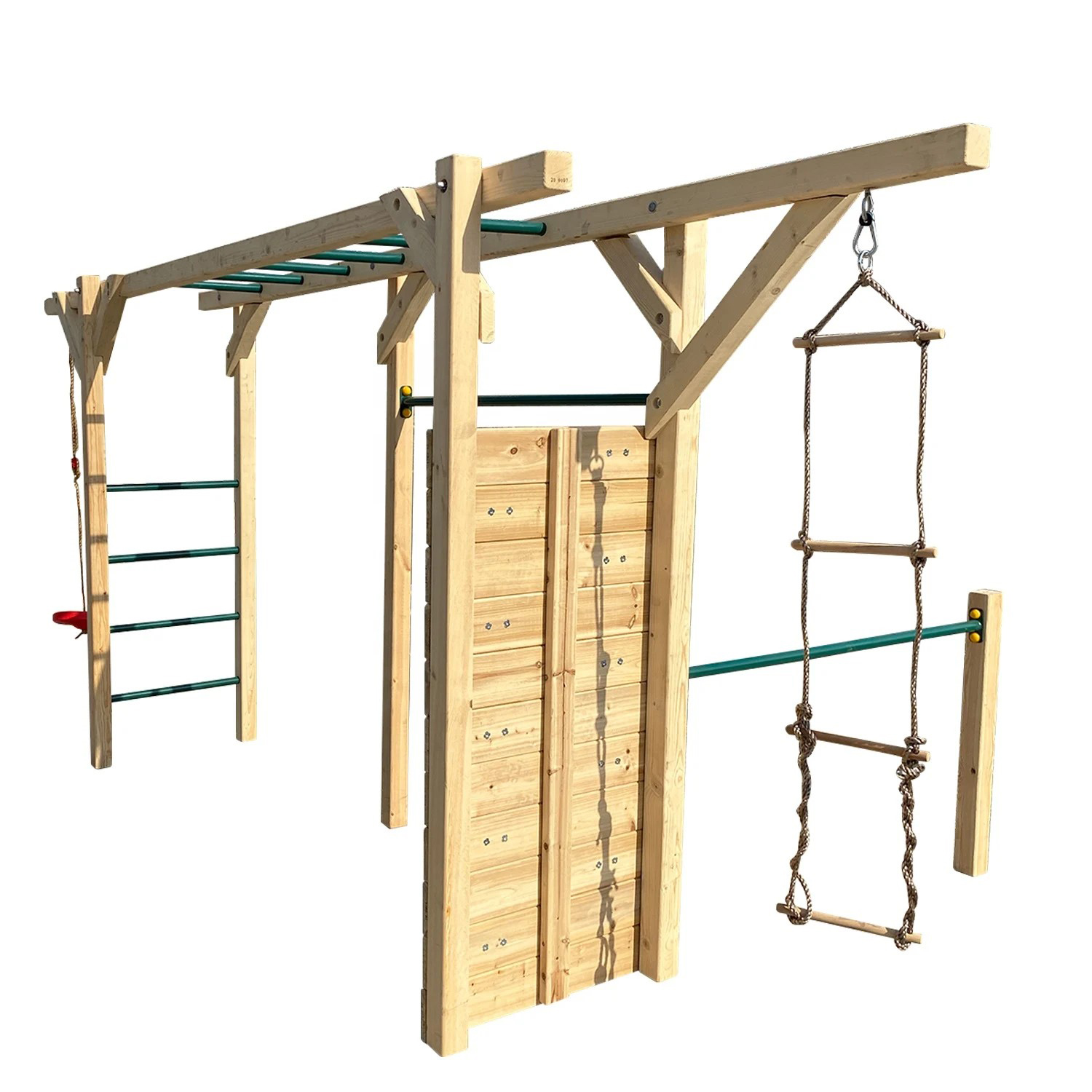 6 in 1 Wooden Fitness Equipment Children Climbing Ladder Outdoor Monkey ...