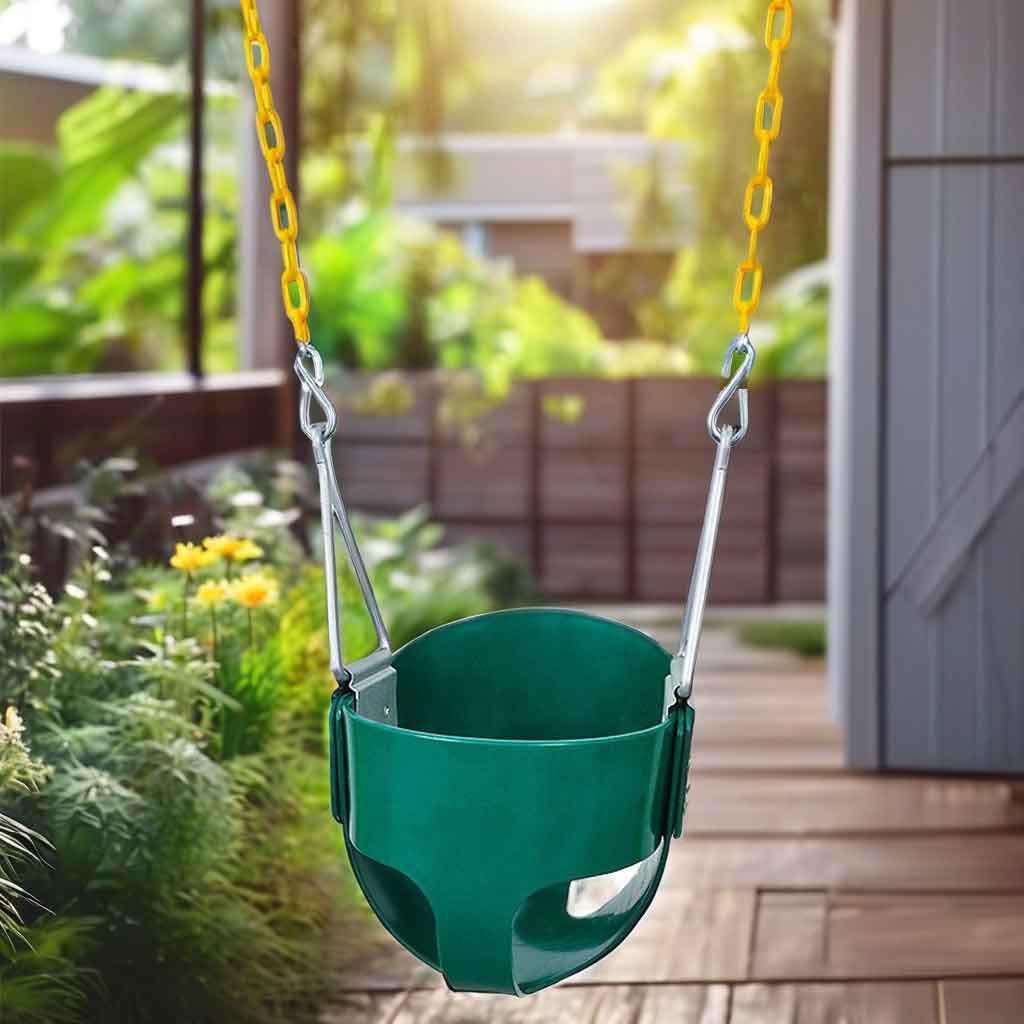 Bucket Swing Children Outdoor High Back Full Swing - Swing Set and ...